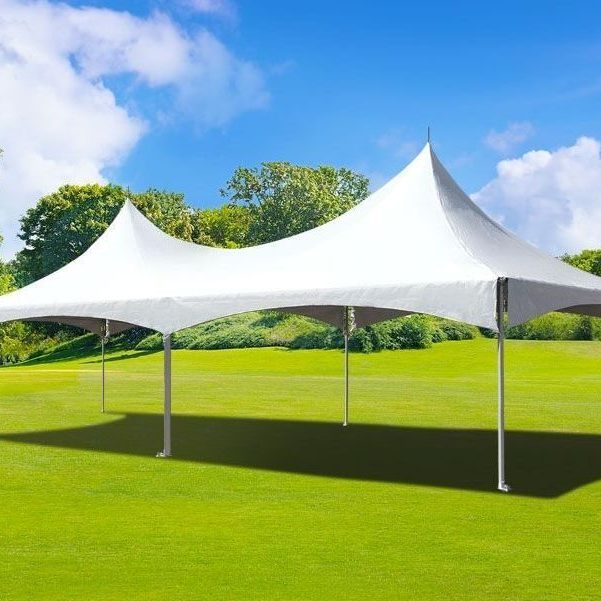 20′ X 40′ High Peak Frame Tent 800 sqft Side Wall Height: 8′ – ABLE RENTAL